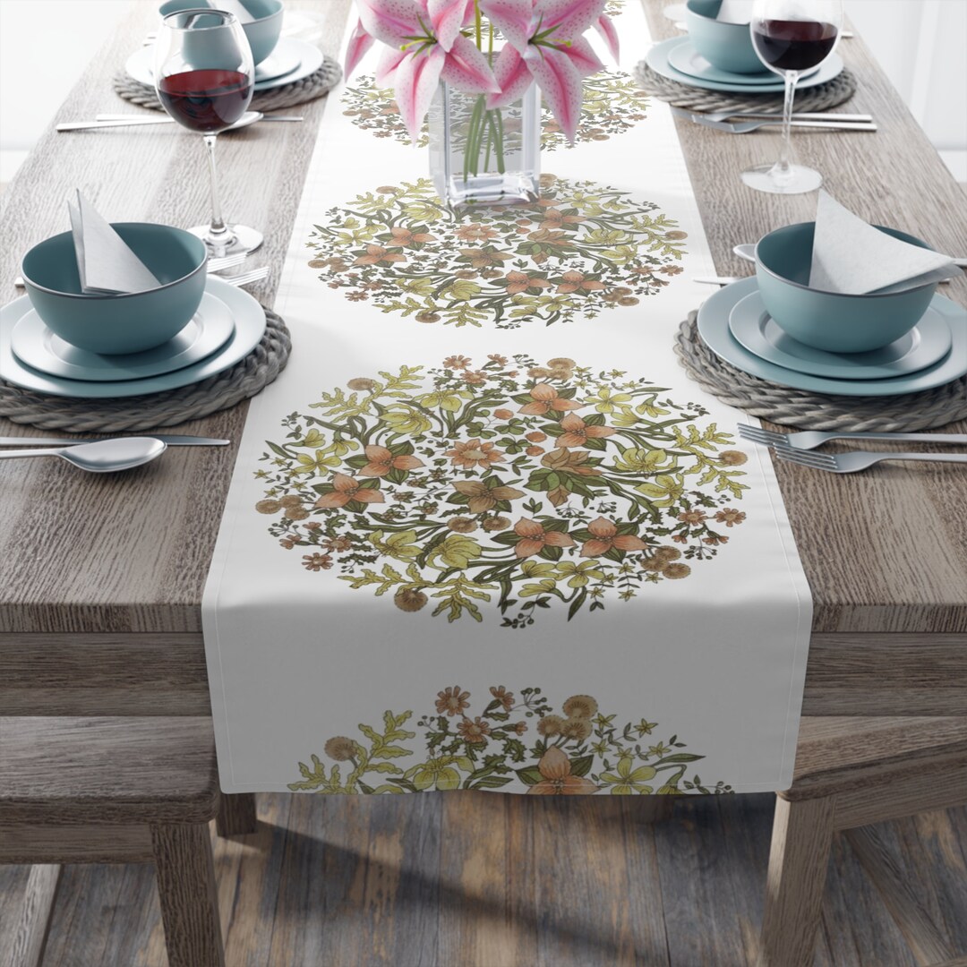 Corelle Indian Summer Vintage Flowers Inspired Table Runner (cotton ...