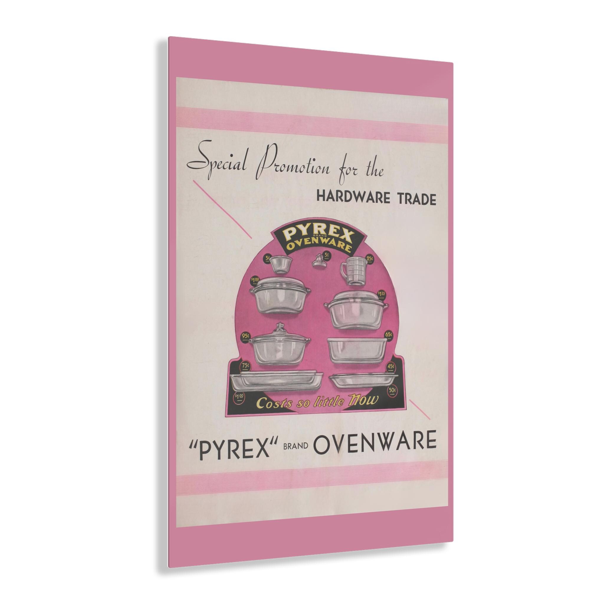 Vintage Pyrex Ovenware Poster Art, 1930s Kitchen Acrylic Print - Etsy