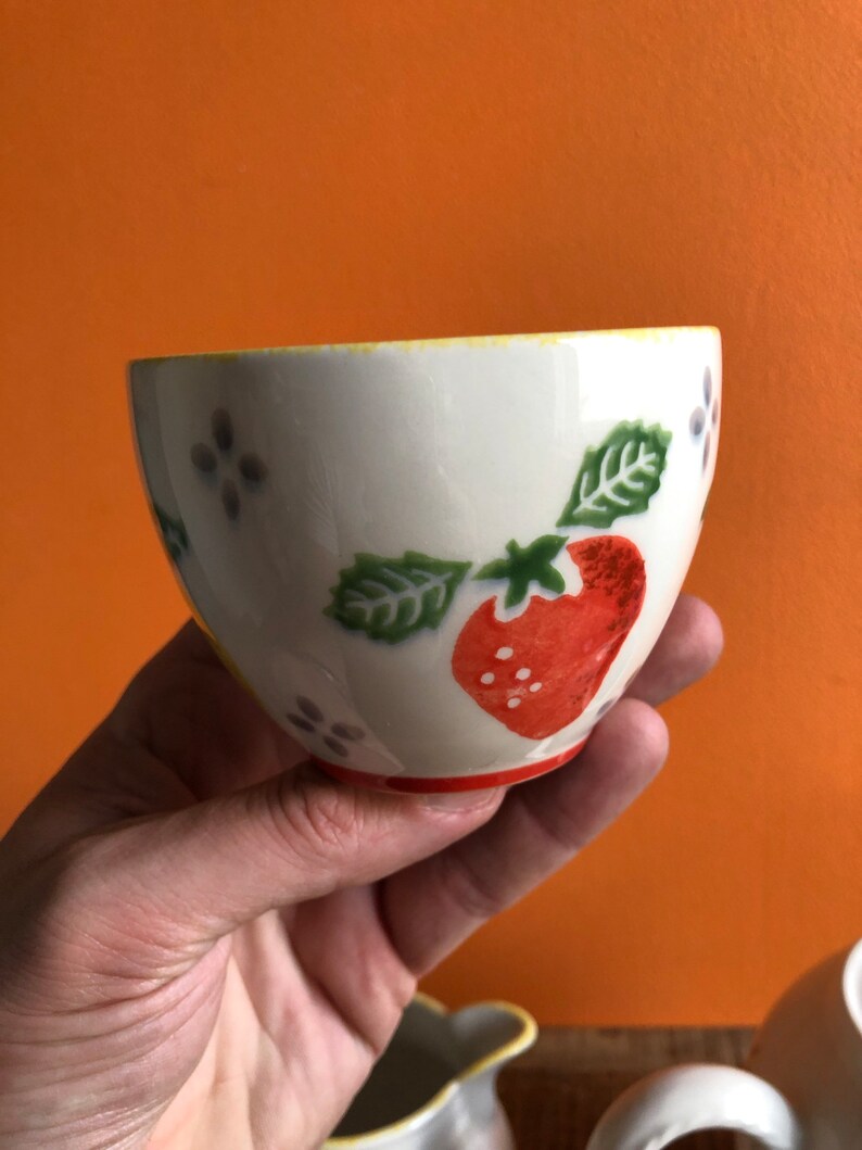 Vintage Laura Ashley Teapot Set - Summer Fruits, Hand-decorated - Etsy UK