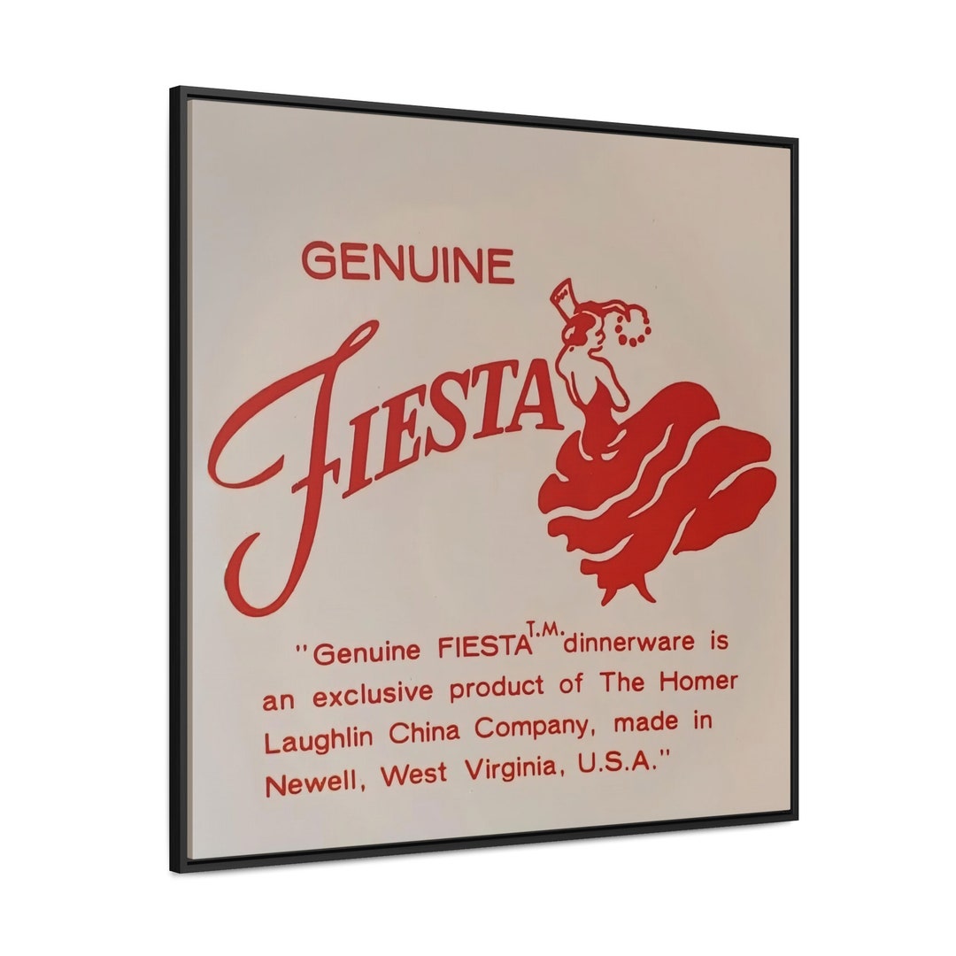 Vintage Fiesta Dinnerware Advertisement Canvas Print - Rustic Kitchen ...