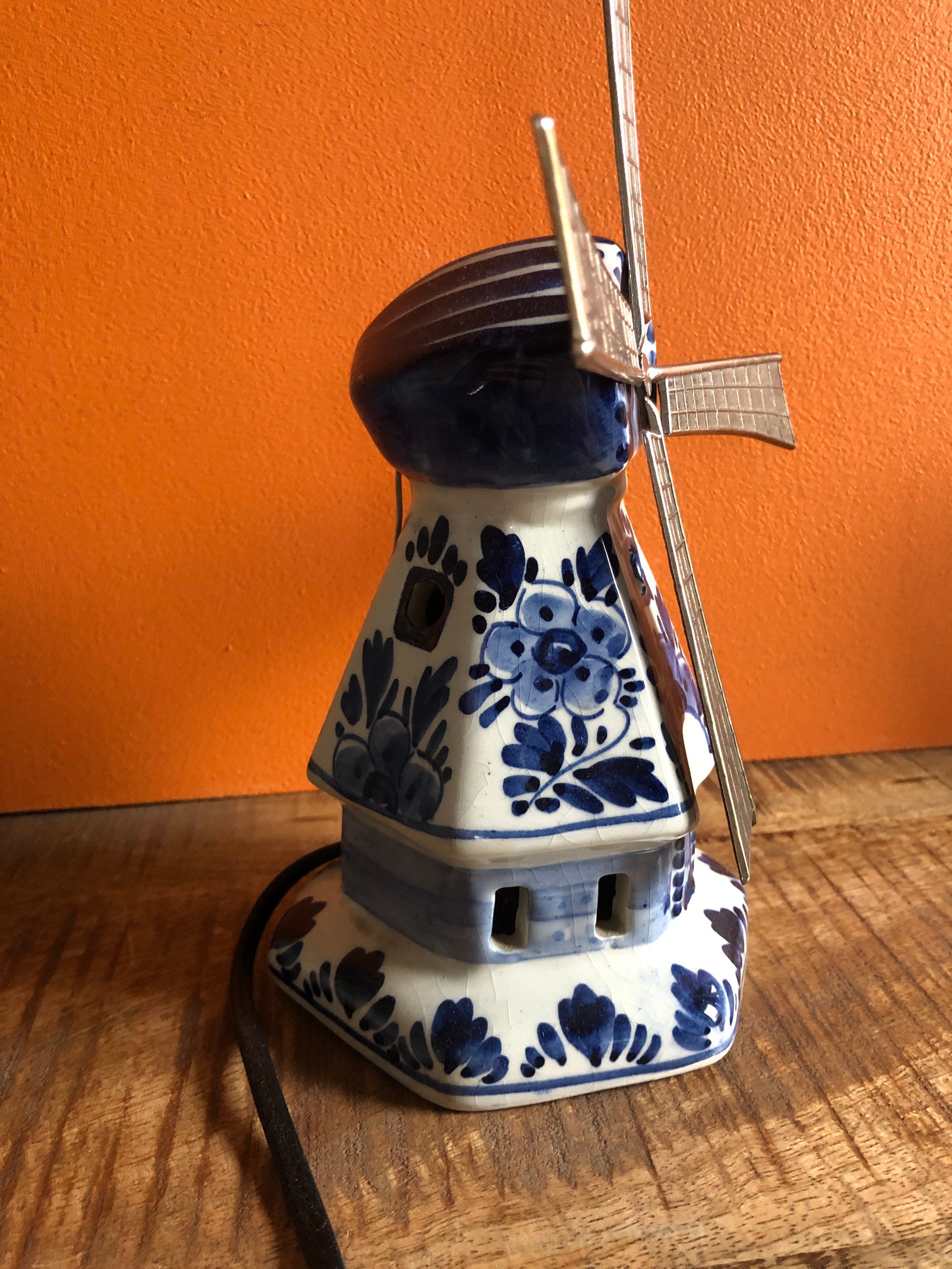 Nederland Windmill Porcelain Dutch Delft Blue Nederland - Etsy