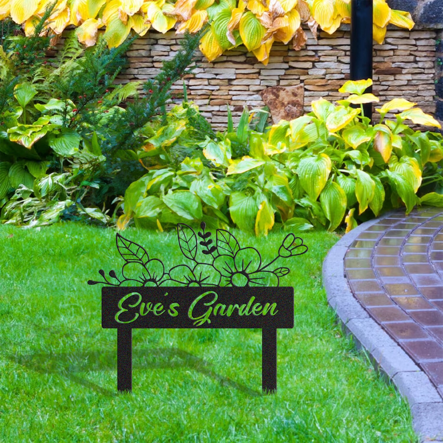 Personalized Metal Garden Sign Stake Yard Art Custom Garden - Etsy