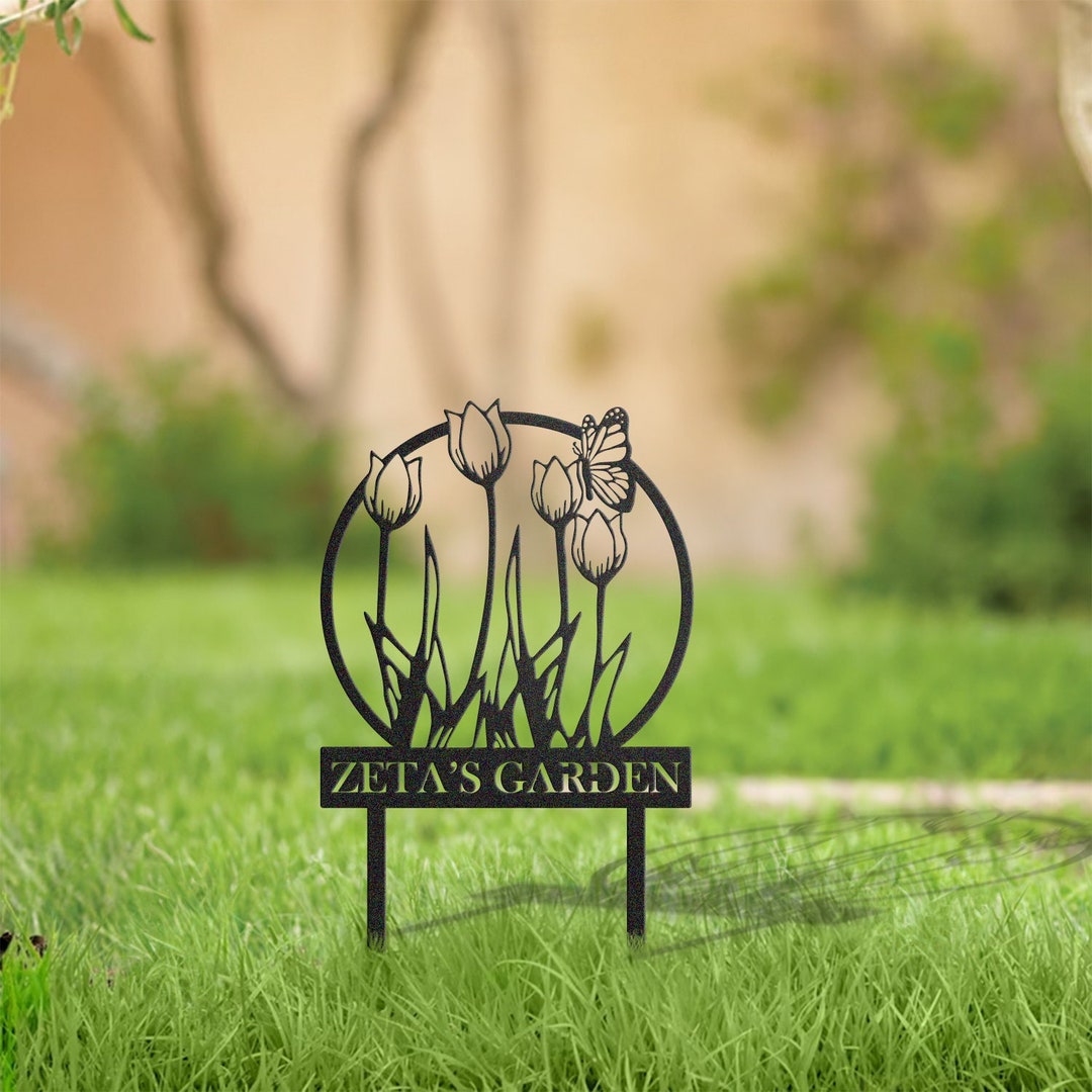 Personalized Metal Garden Sign Stake Custom Garden Decor - Etsy