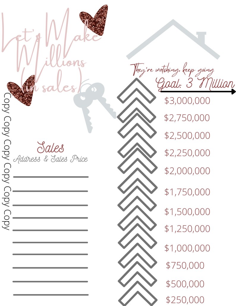 Real Estate Agent and Realtor Sold Homes Income Tracker and 2022 Goal ...
