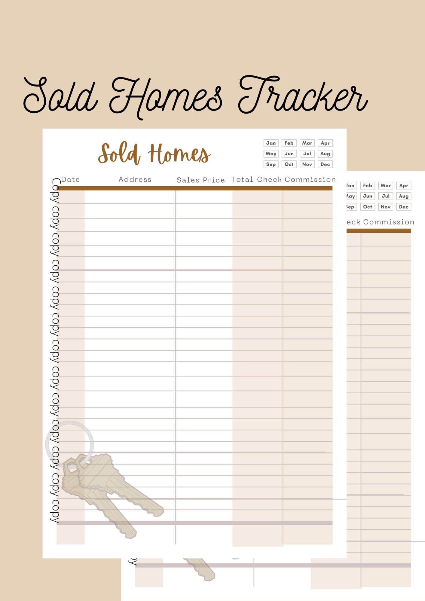 Realtor, Real Estate Agent Sold Homes Tracker, Income and Commission ...