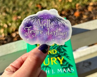 ACOTAR Sticker A Court of Thorns and Roses Inspired Bat Wing Hello ...