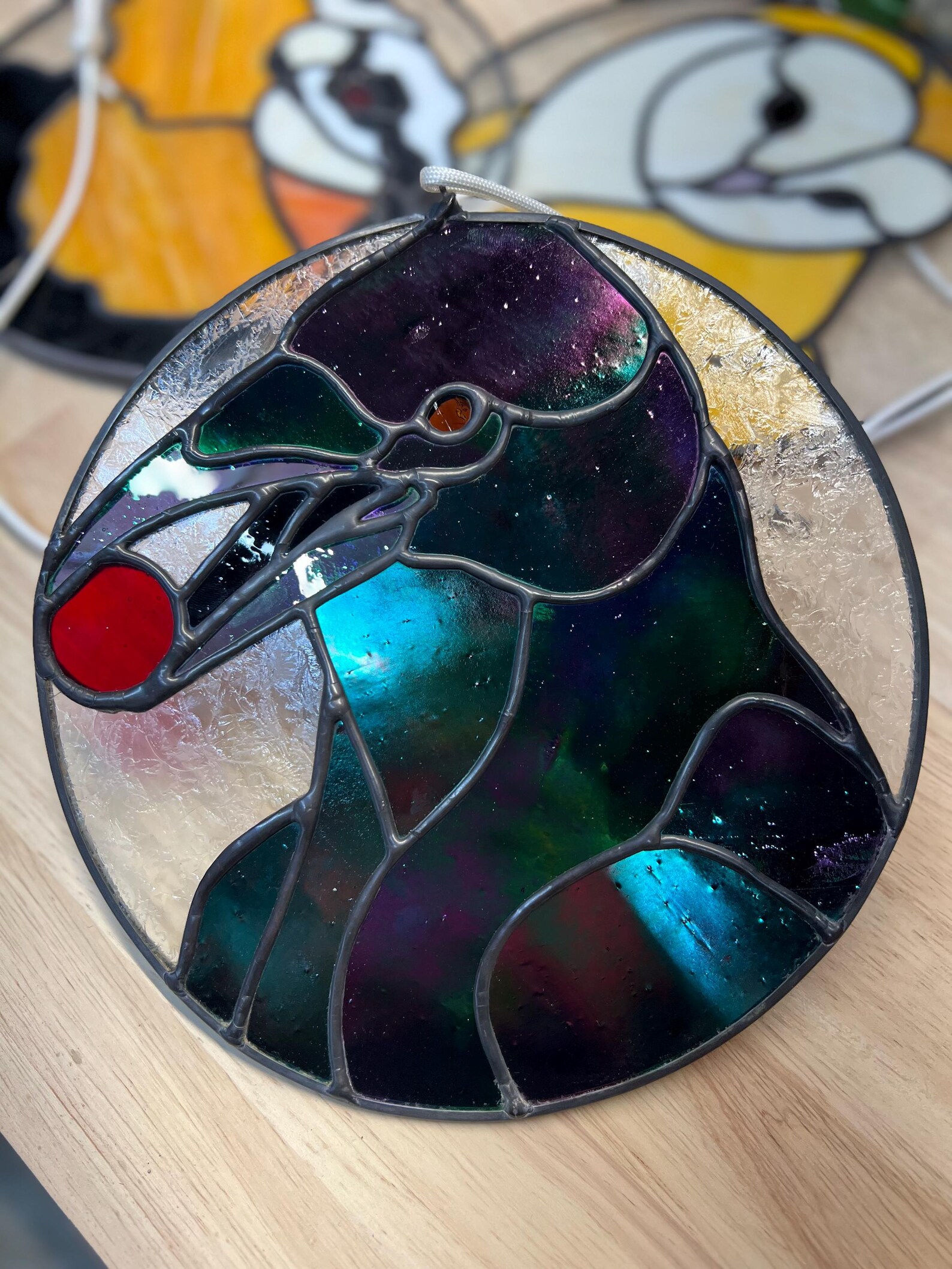 Stained Glass Raven, Stained Glass Art, Glass Art, Suncatcher - Etsy