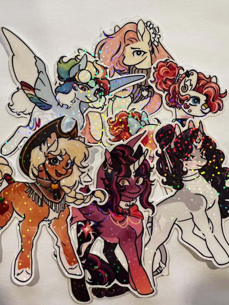 MLP Vinyl Stickers, Twilight Sparkle, Rarity, Rainbow Dash, Fluttershy ...