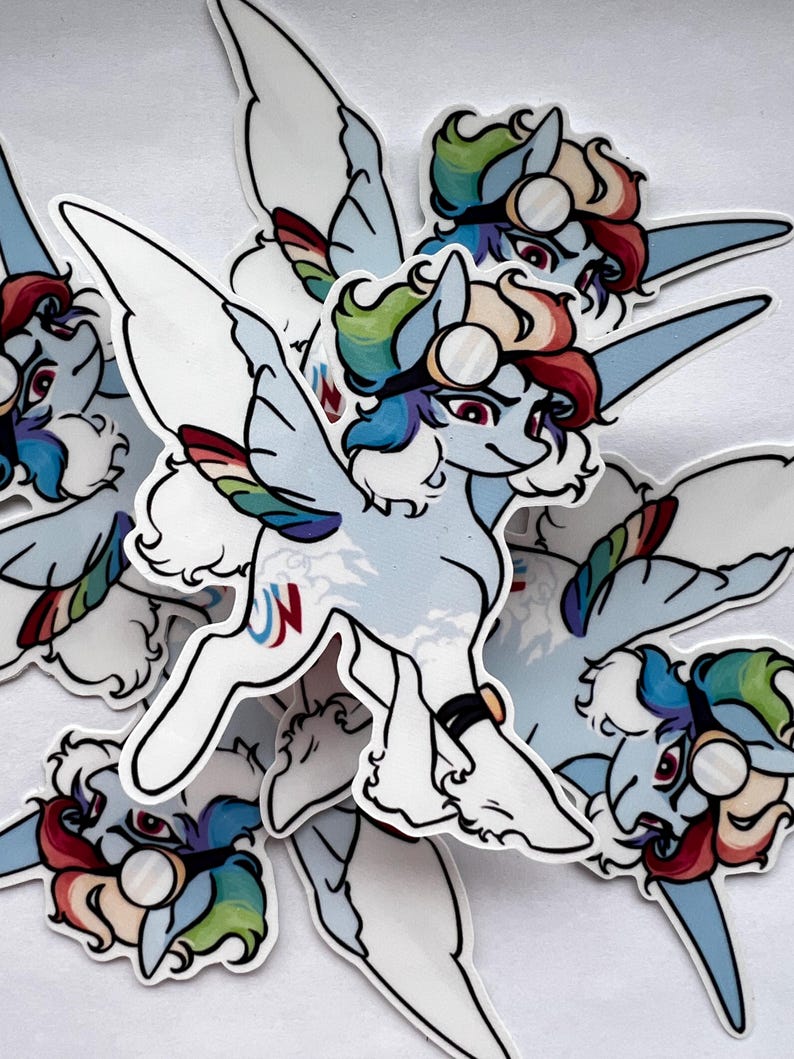 MLP Vinyl Stickers, Twilight Sparkle, Rarity, Rainbow Dash, Fluttershy ...