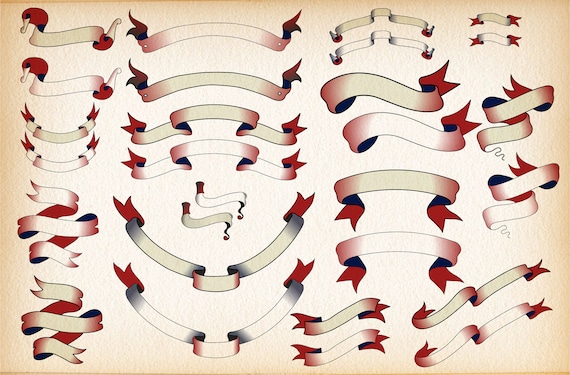 Vintage Banners Traditional Banners Digital Banners | Etsy