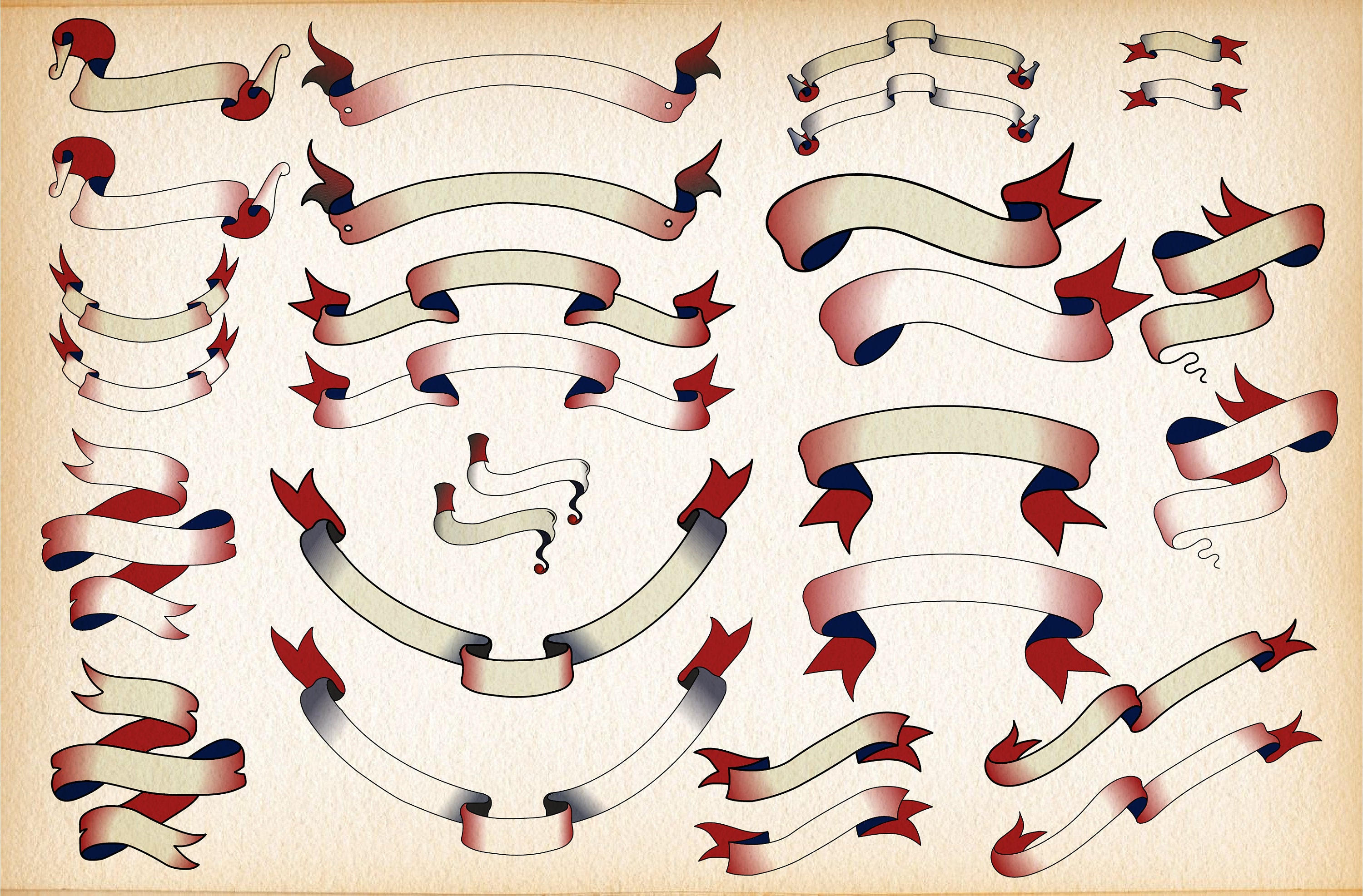 Vintage Banners - Traditional Banners, Digital Banners - Etsy