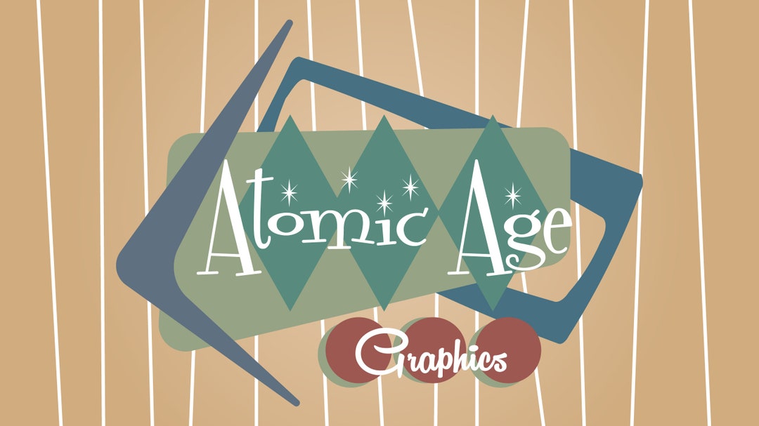 Atomic Mid Century Retro Design Elements (adobe Illustrator) - Etsy