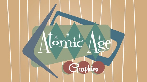 Atomic Mid Century Retro Design Elements adobe Illustrator - Etsy