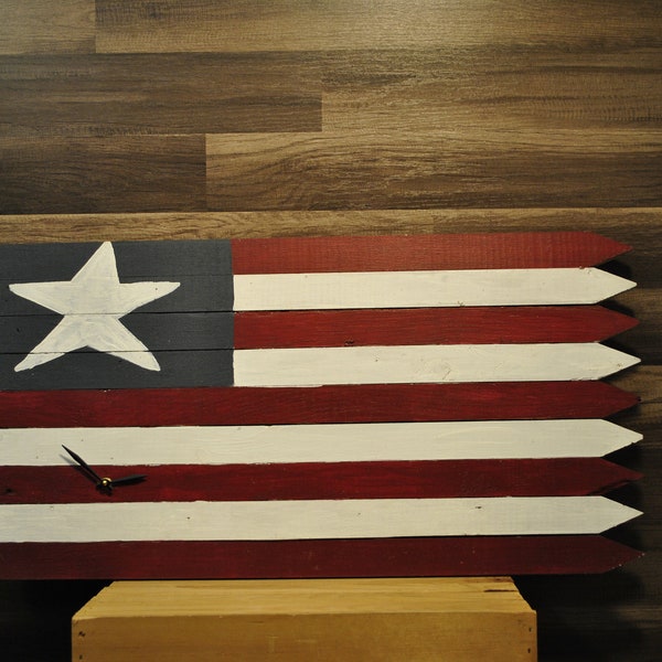 Wooden Flag Clock - Etsy