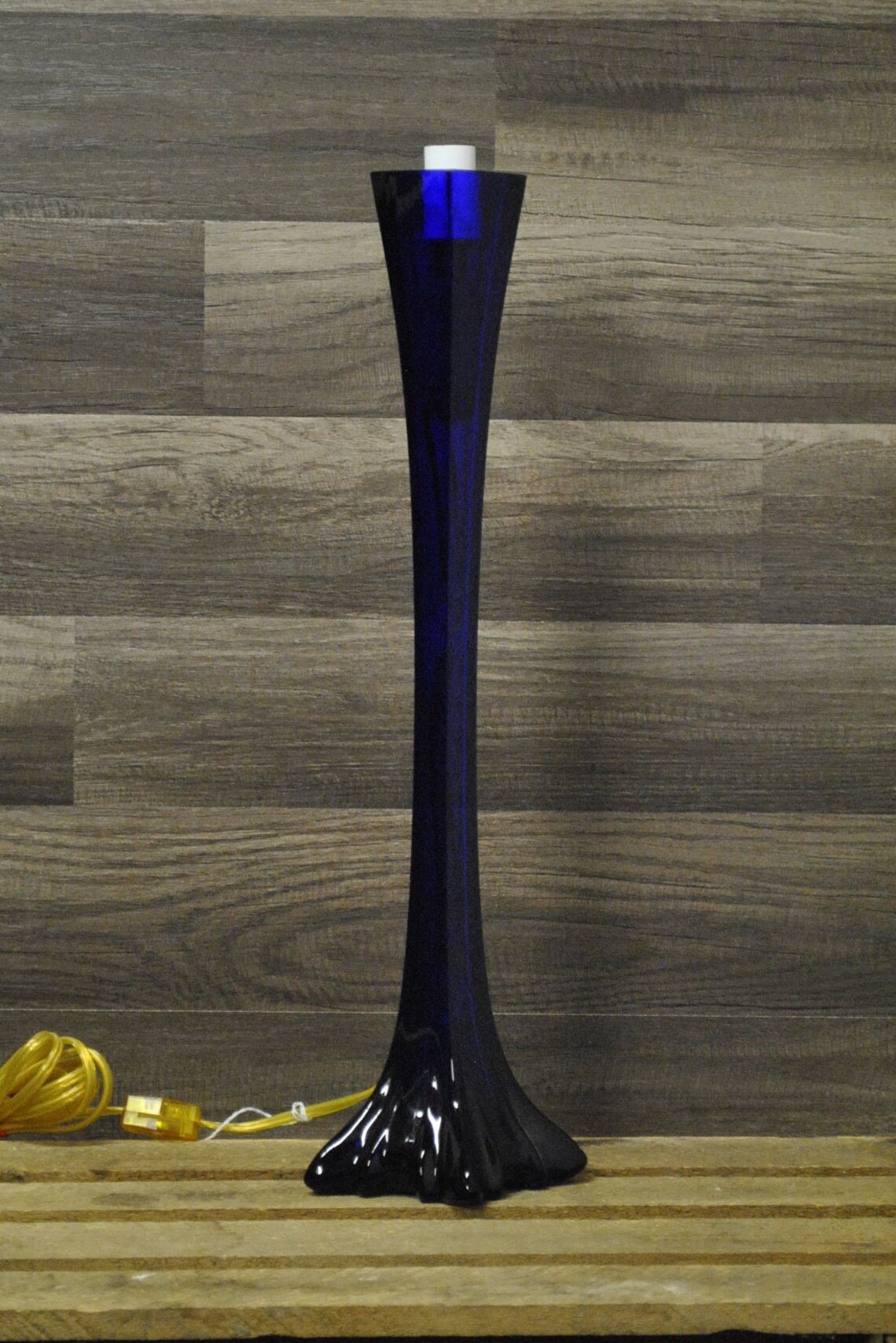 Unique Cobalt Blue Pentagon Lamp - Etsy