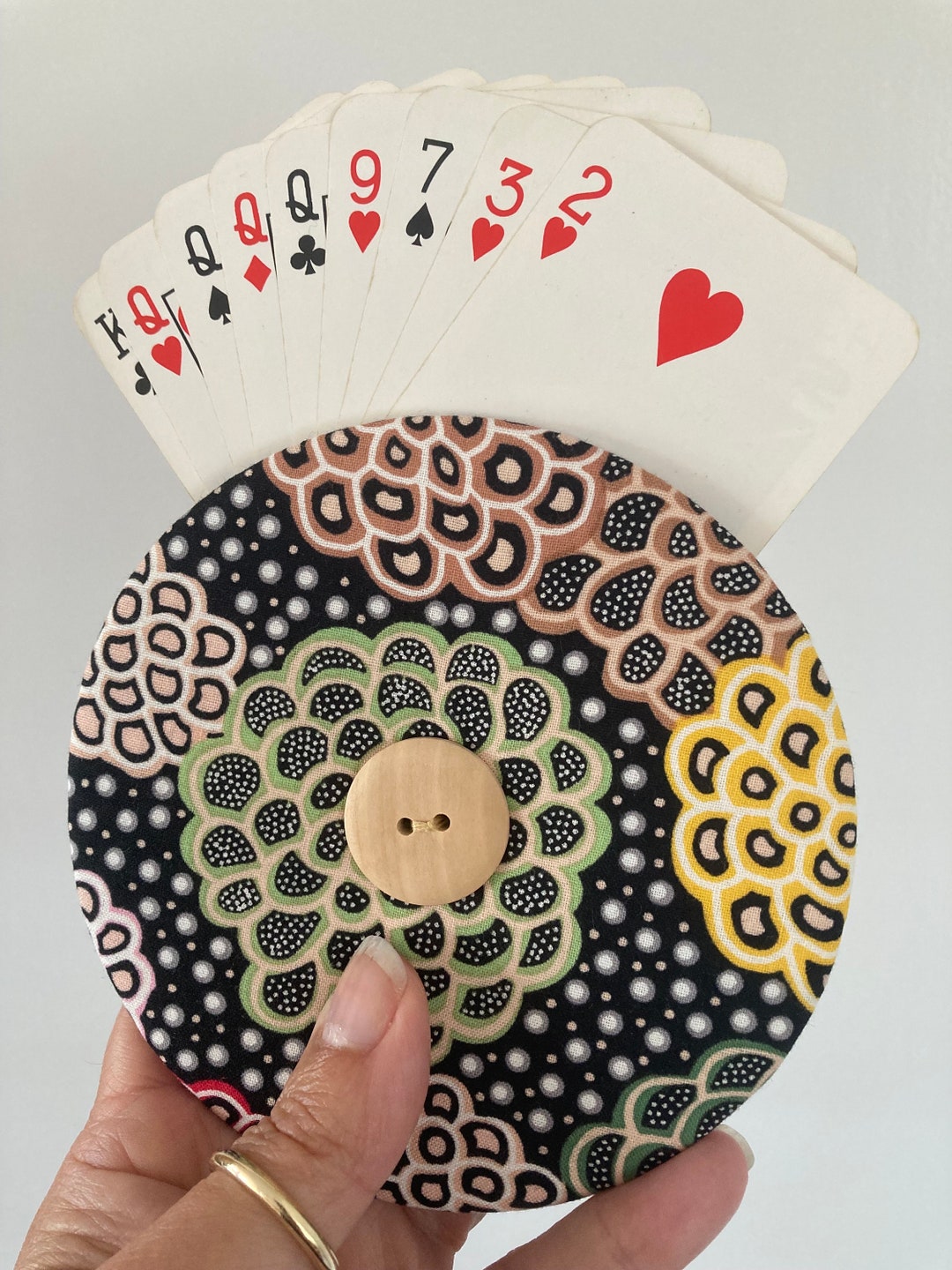 Helping Hand Playing Card Holder From Recycled CD or DVD Great for ...
