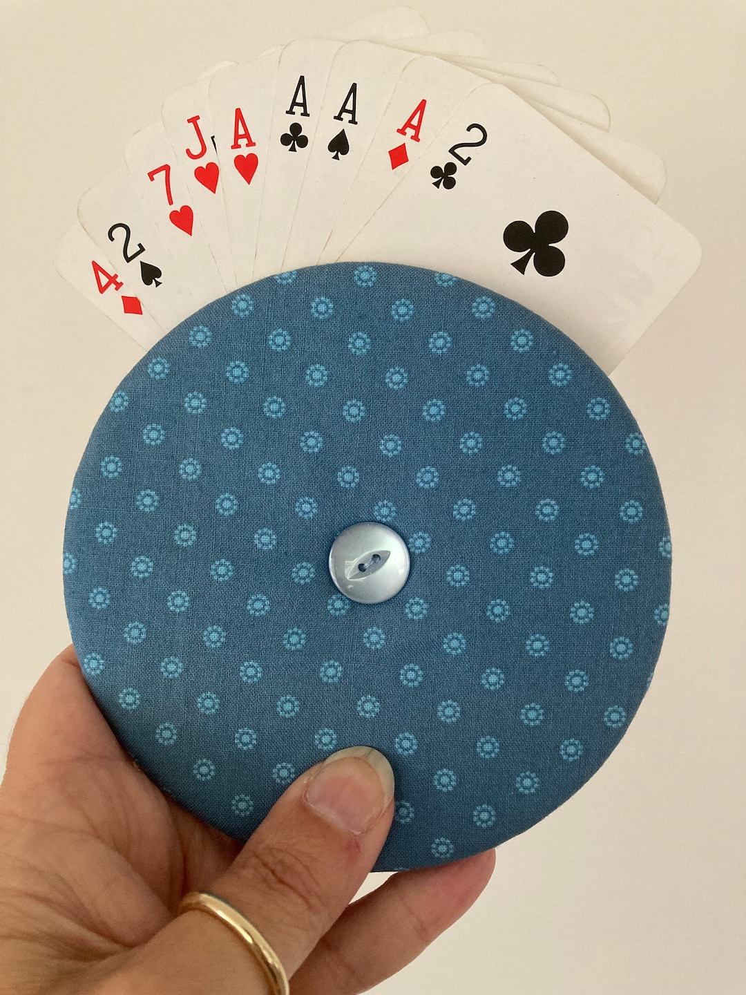 Helping Hand Playing Card Holder From Recycled CD or DVD Great for ...