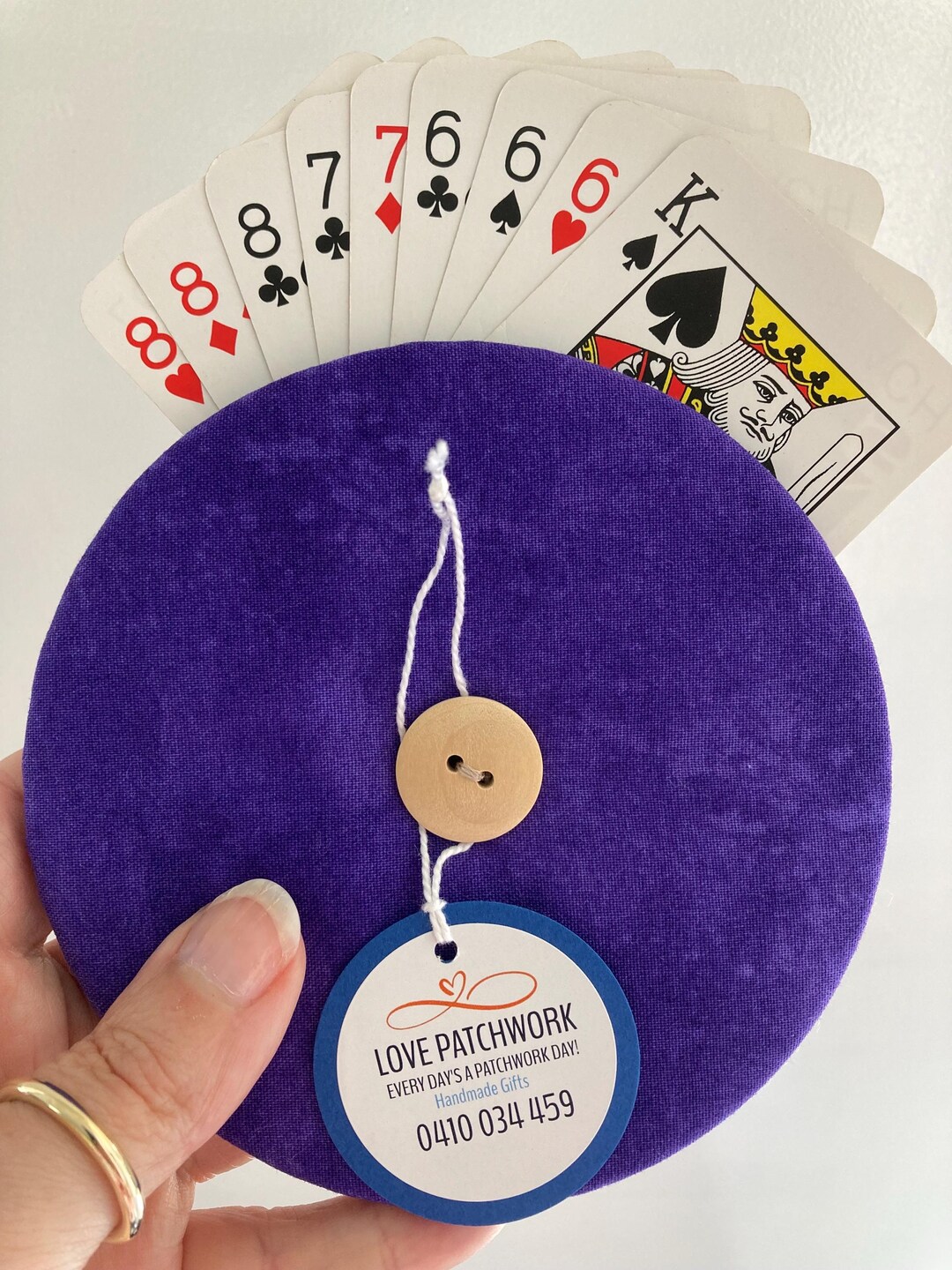 Helping Hand Playing Card Holder From Recycled CD or DVD Great for ...