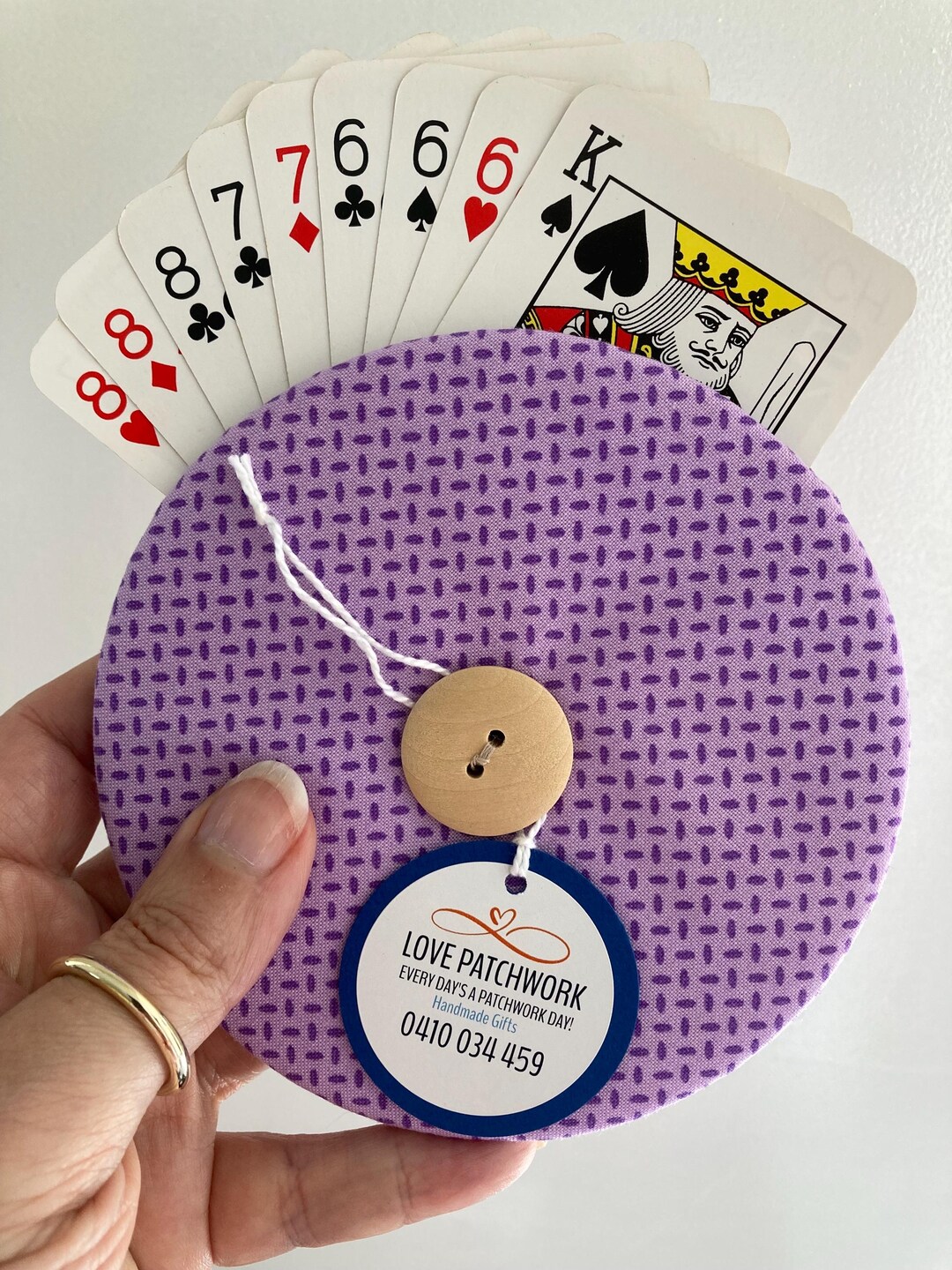Helping Hand Playing Card Holder From Recycled CD or DVD Great for ...