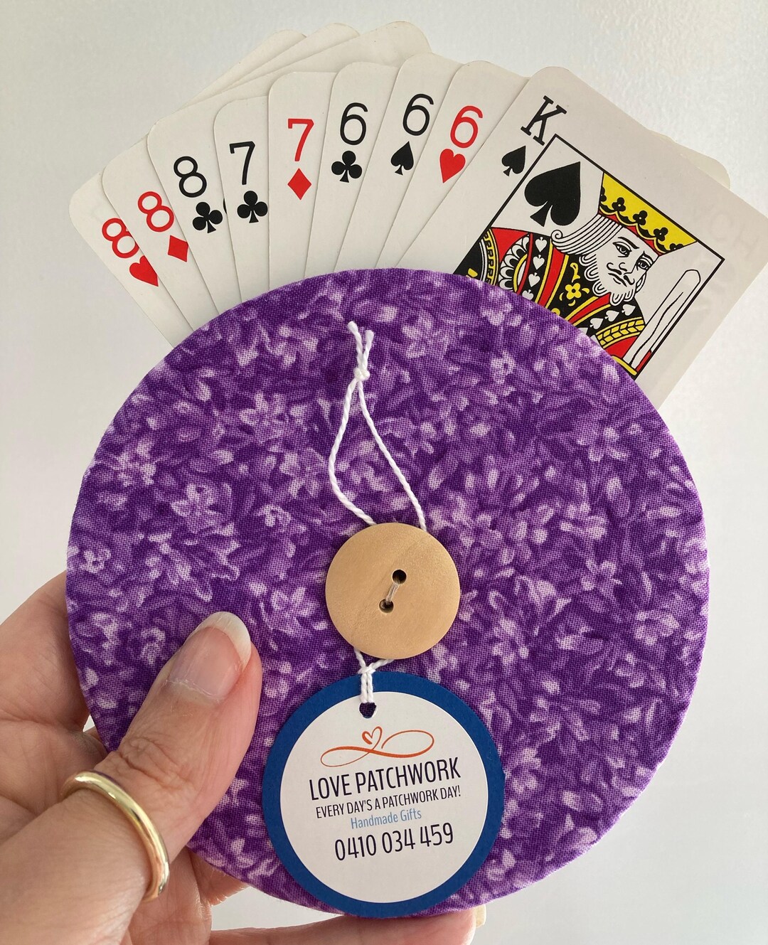 Helping Hand Playing Card Holder From Recycled CD or DVD Great for ...