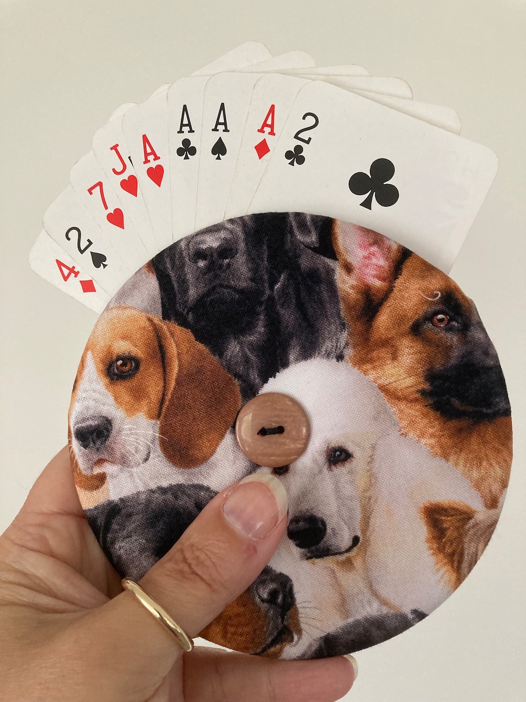 Helping Hand Playing Card Holder From Recycled CD or DVD Great for ...