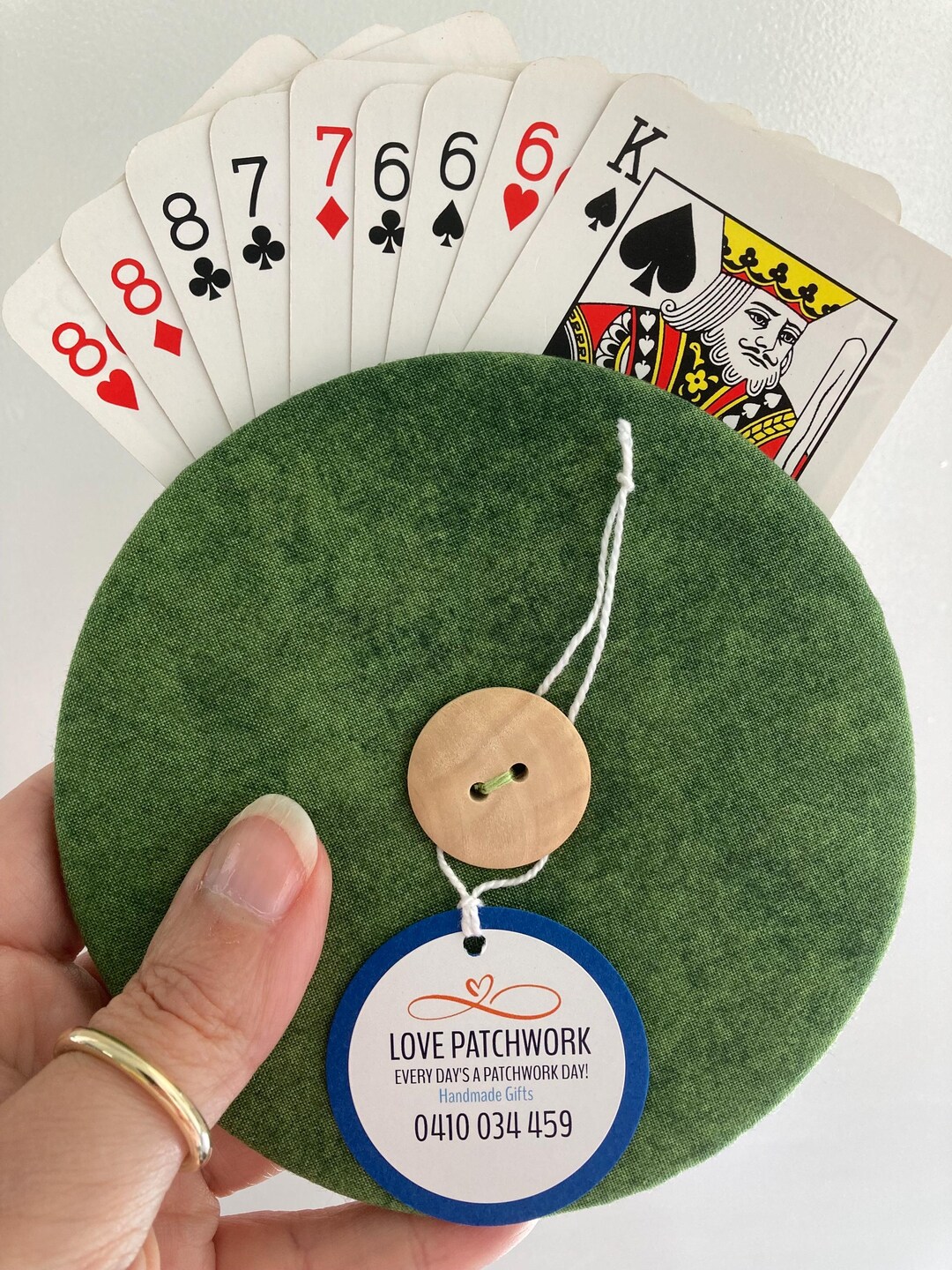 Helping Hand Playing Card Holder From Recycled CD or DVD Great for ...