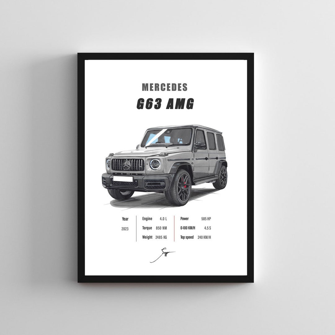 Mercedes G63 AMG Car Poster Car Poster Mercedes AMG Car Print Man Gift ...