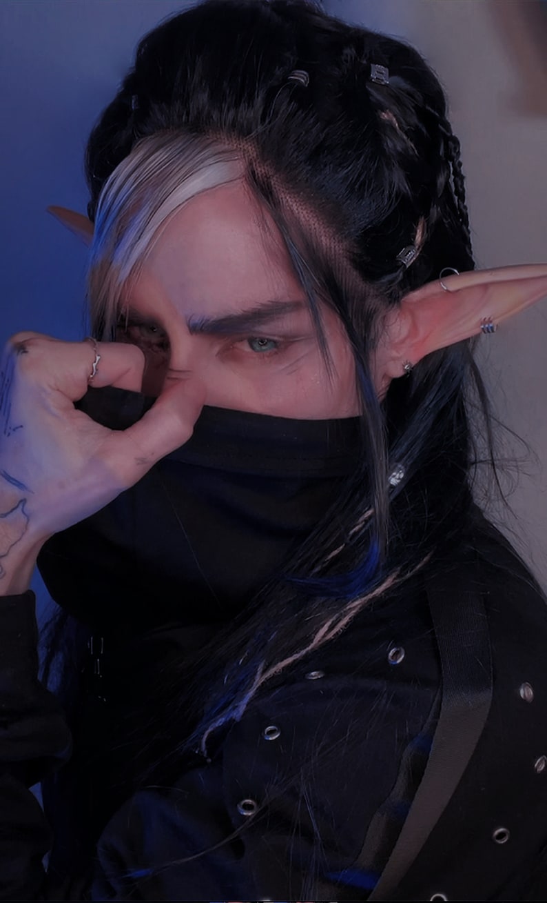 Dark Elf Lace Front Wig Including Hair Accessories, Cosplay Wig, Larp ...
