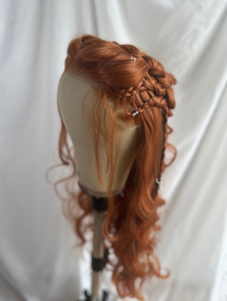 Elven Hair Crown Lace Front Wig Including Accessories, Wedding Wig ...