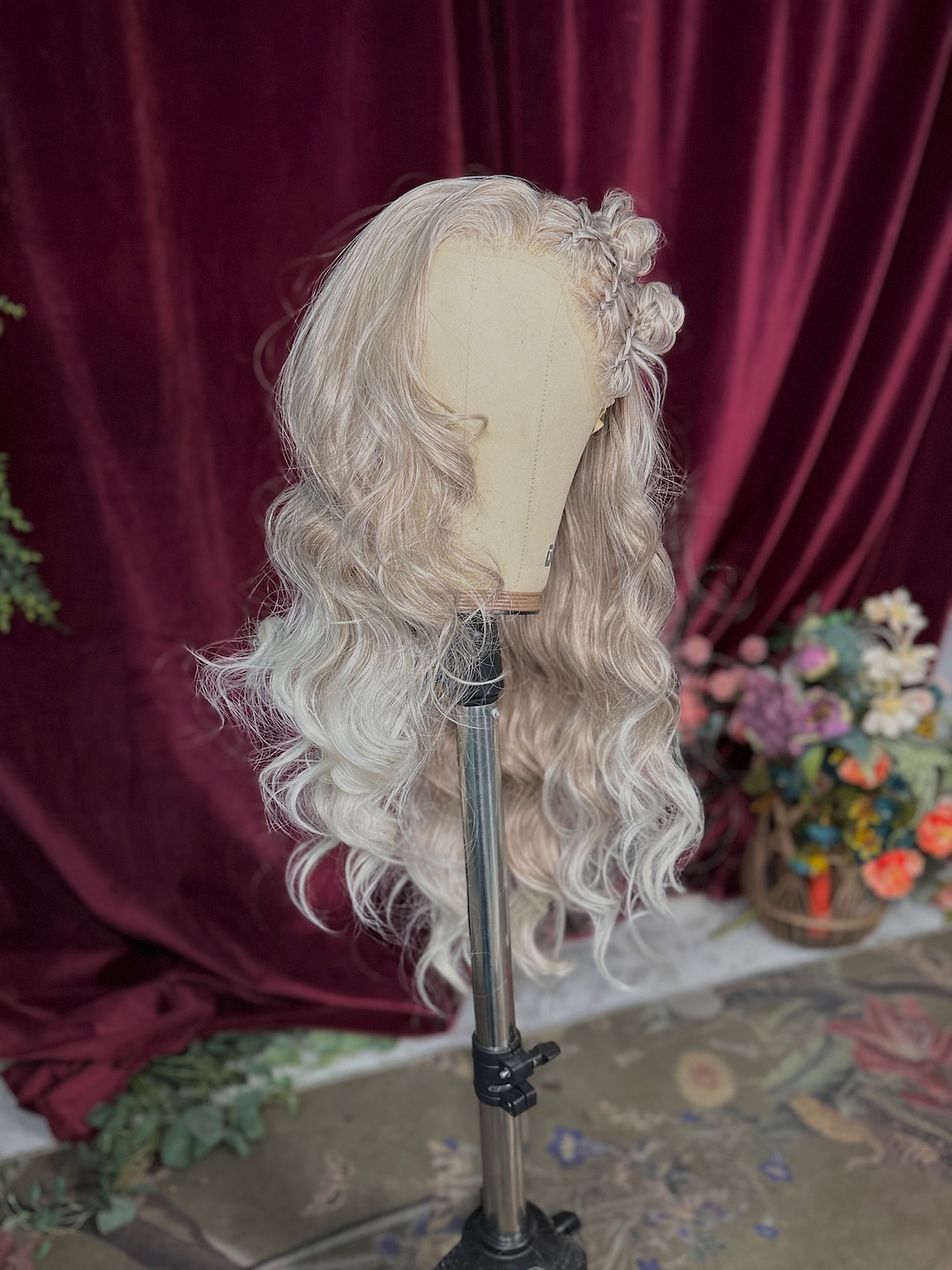 Rose Queen Lace Front Wig With Hair Jewellery, Wedding Wig, Larp ...