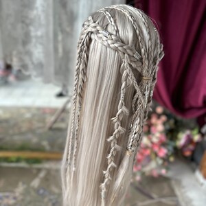 Wood Elf Druid Lace Front Wig Including Hair Accessories, Cosplay Wig ...