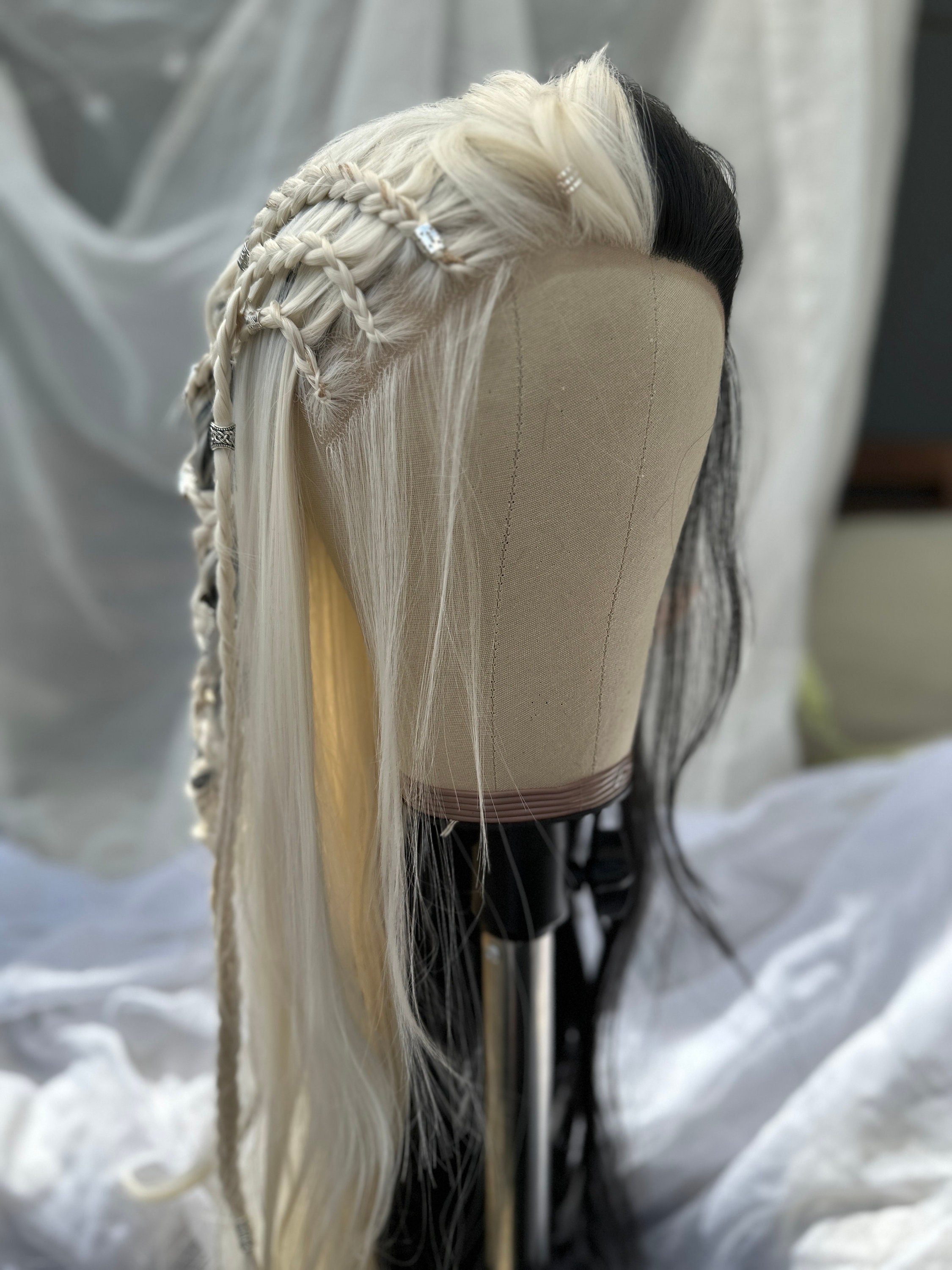 Elf Hunter Lace Front Braided Wig Including Hair Accessories, Cosplay ...