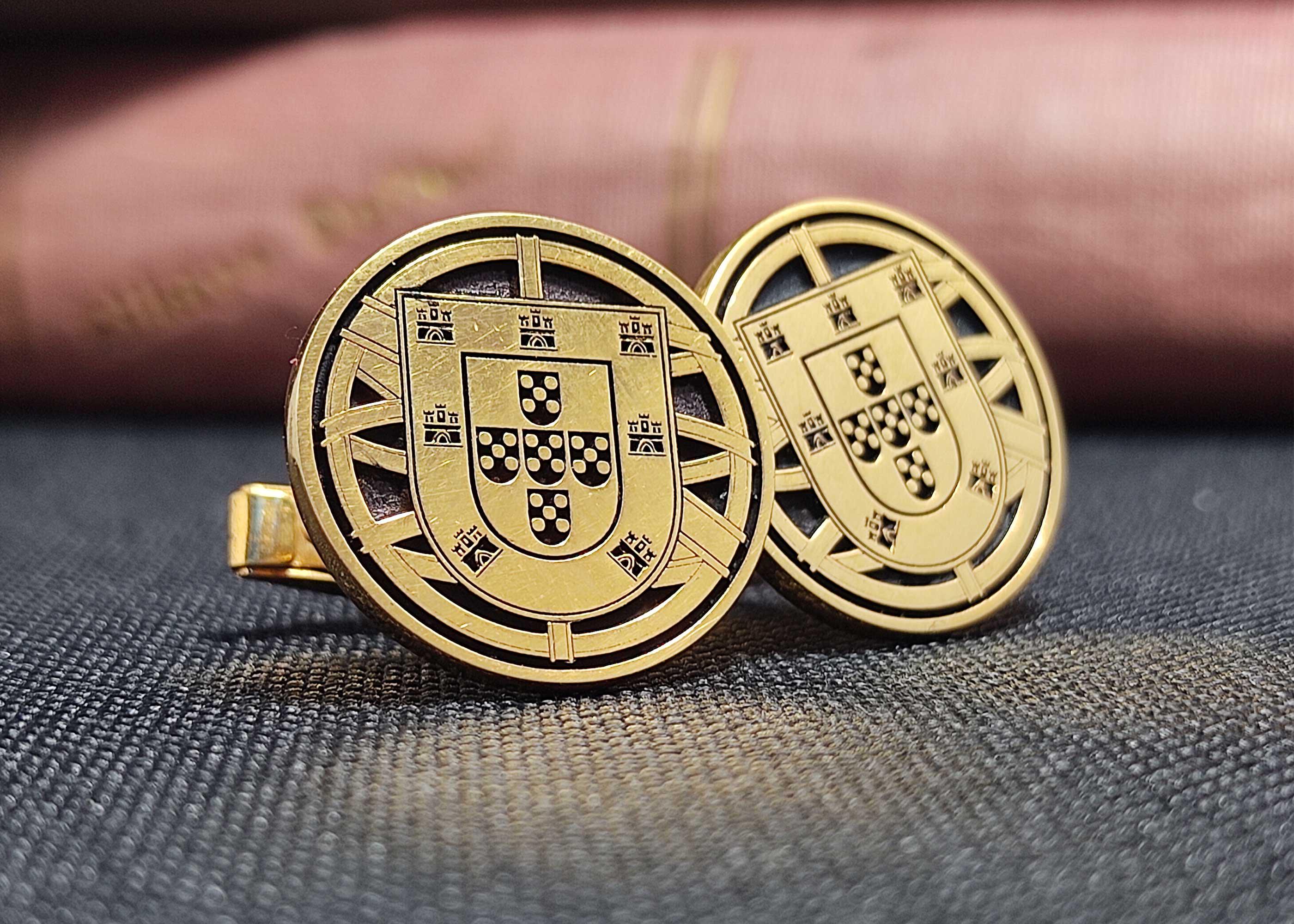 Personalized Gold Cufflink With Family Crest, Custom Own Logo Groomsmen ...