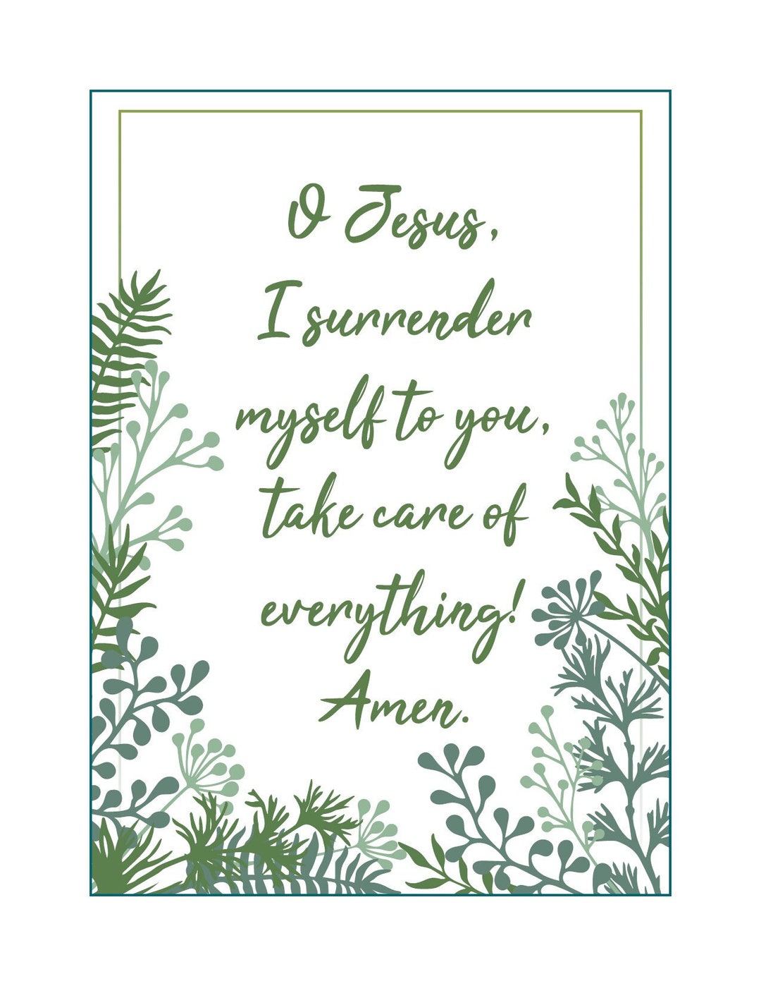 Jesus Surrender Prayer Card Downloadable and Printable Four - Etsy