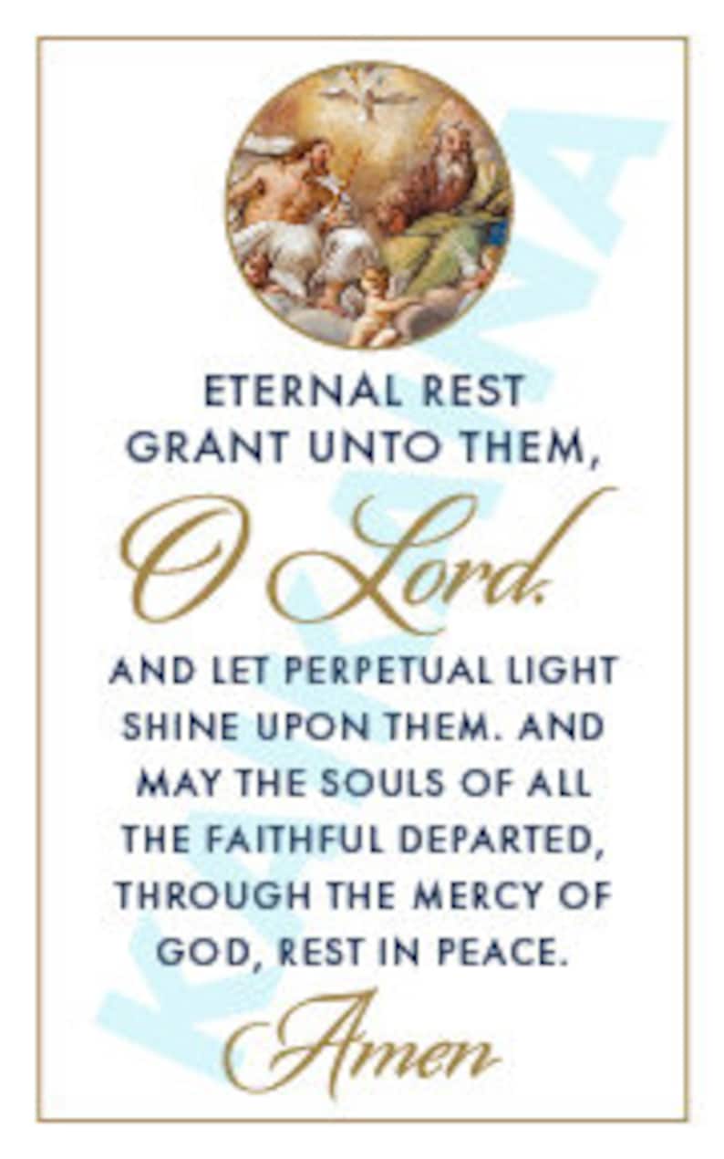 Eternal Rest Prayer Card: Catholic Memorial (digital Download) - Etsy