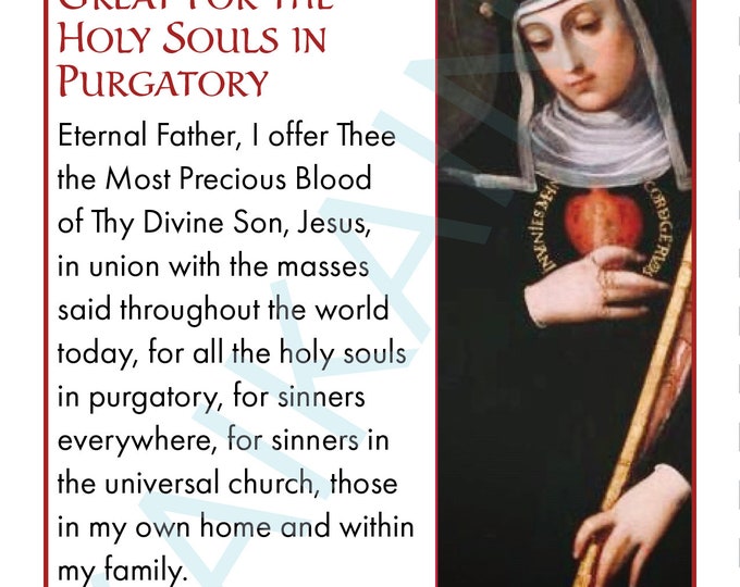 Prayer for Holy Souls in Purgatory Printable Wall Art, Instant Download ...