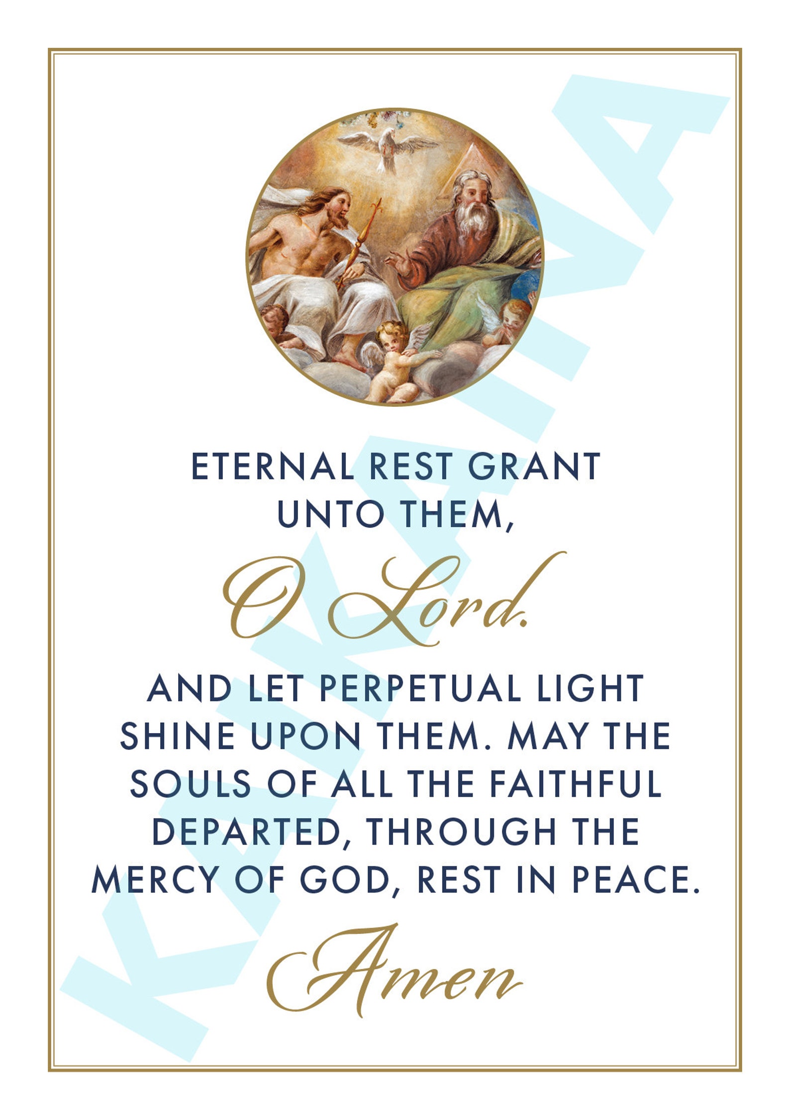Eternal Rest Prayer Poster A2 Size Downloadable and Printable Catholic ...