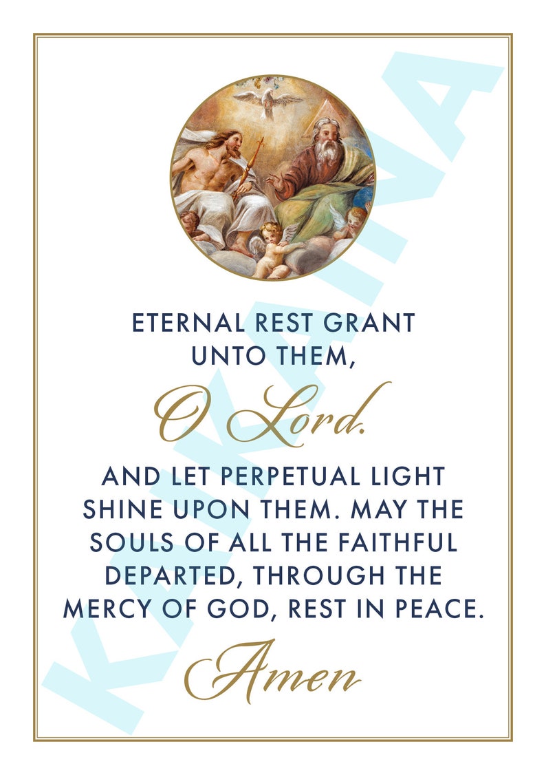 Eternal Rest Prayer Poster A2 Size Downloadable and Printable Catholic ...