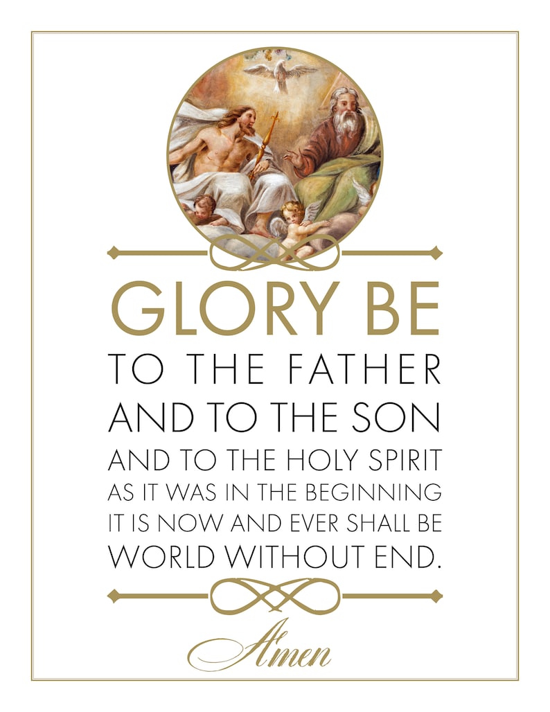 Glory Be Prayer Download Printable 8.5 X11 Poster - Etsy