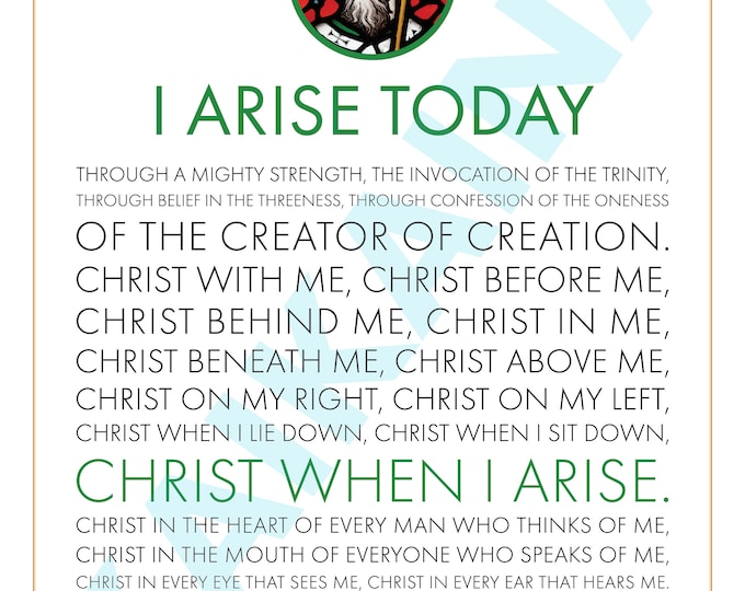 St Patricks Breastplate Prayer of Saint Patrick Printable Poster Christ ...