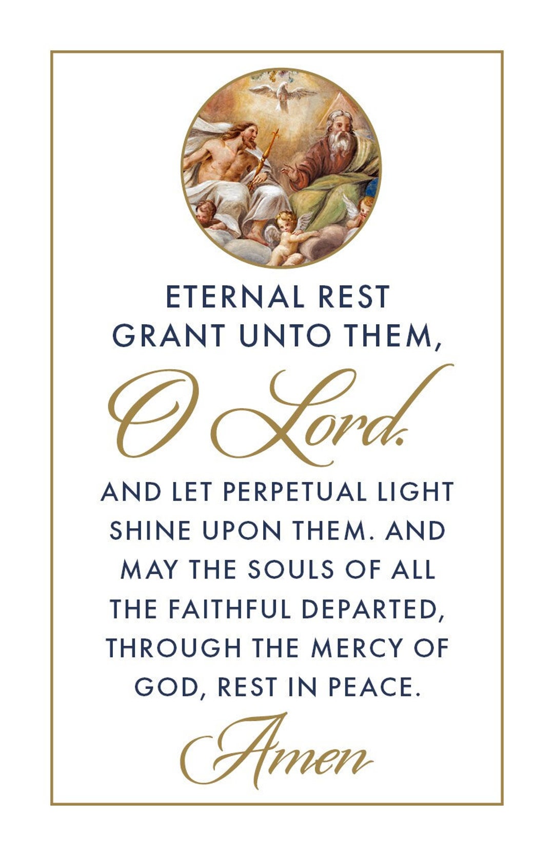 Eternal Rest Prayer Card 8 on a Page 2.25 X 3.75 - Etsy