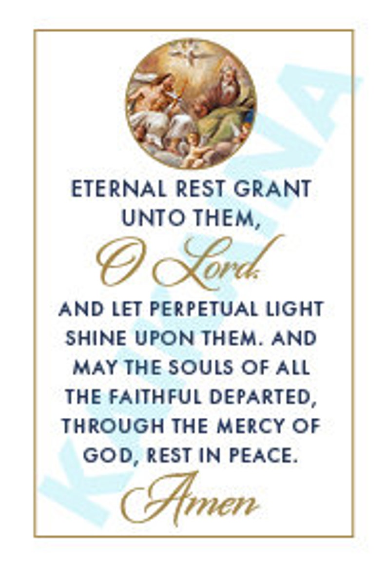 Eternal Rest Prayer Card: Catholic Memorial (digital Download) - Etsy