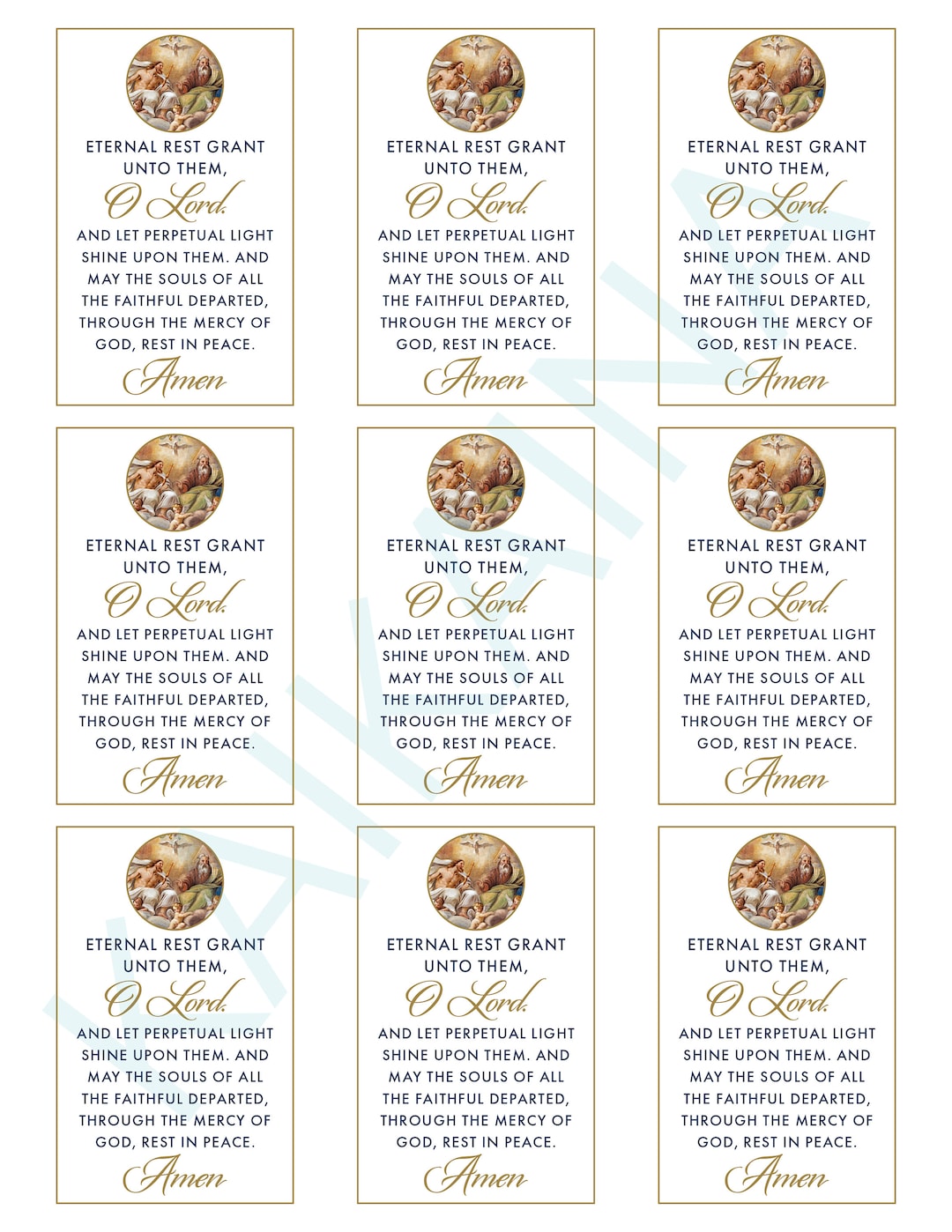 Eternal Rest Prayer Card: Catholic Memorial (digital Download) - Etsy