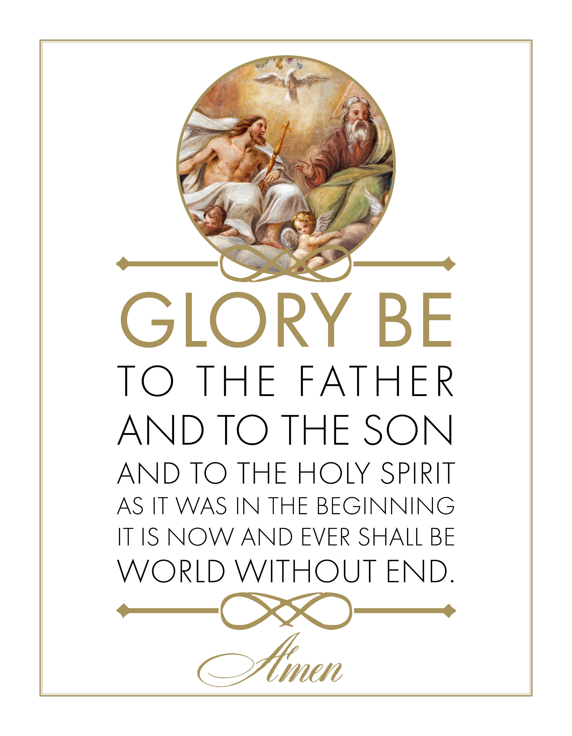 Glory Be Prayer Download Printable 8.5 X11 Poster - Etsy