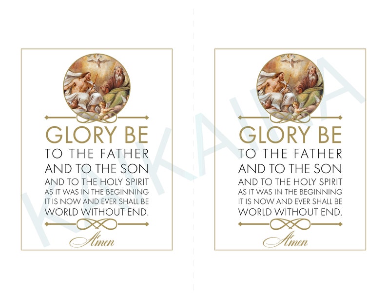 Glory Be Prayer Printable: Catholic Art (digital Download) - Etsy