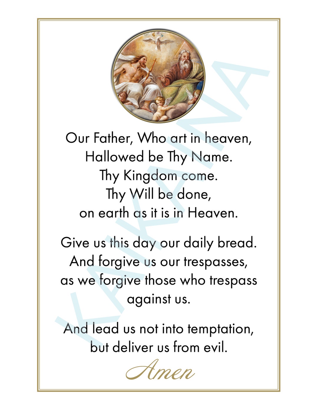 Our Father Prayer Poster for Children - 8.5" X 11" Poster Downloadable ...