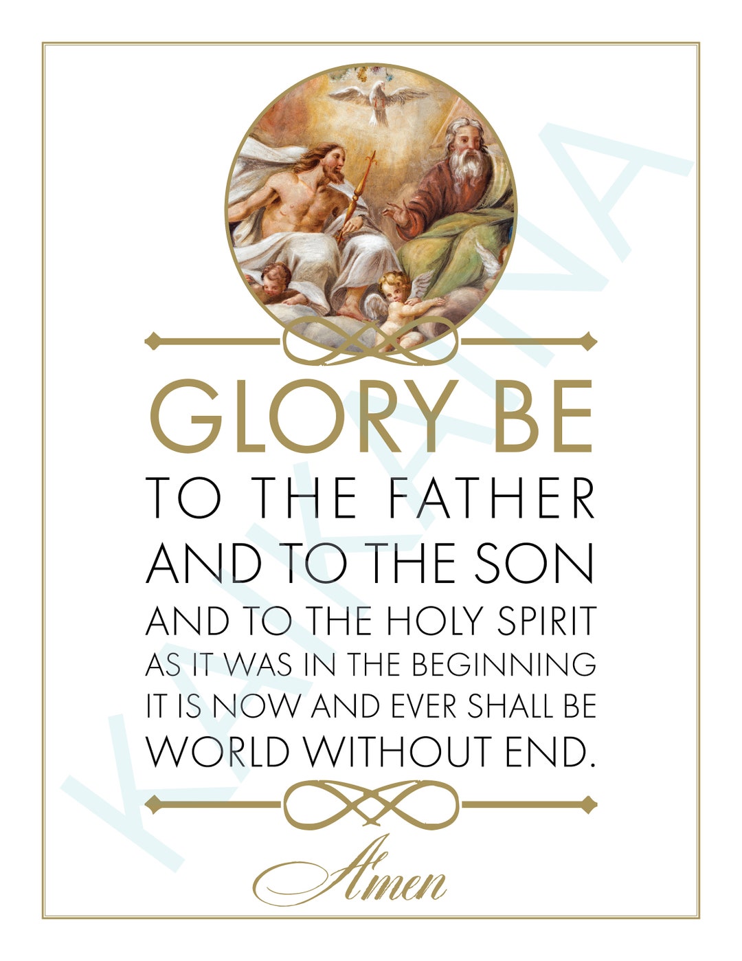 Glory Be Prayer Download Printable 8.5 X11" Poster "glory Be to the ...