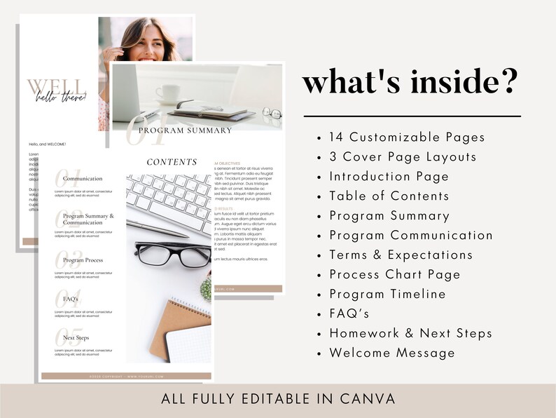 Coaching Client Welcome Packet, Canva Template, Coaching Business ...