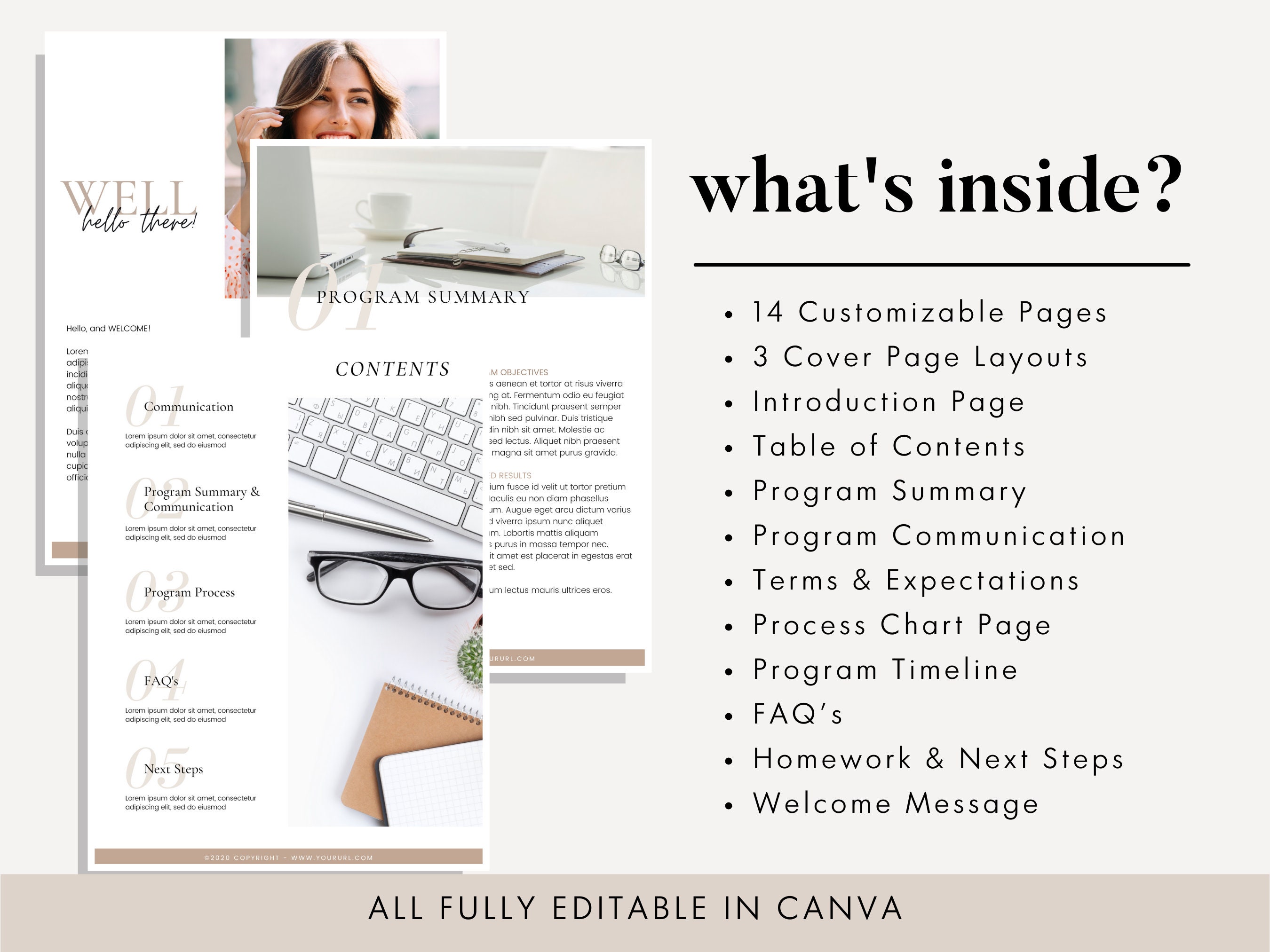 Coaching Client Welcome Packet, Canva Template, Coaching Business ...