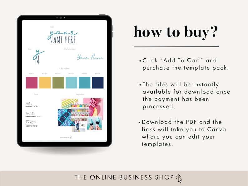 Playful and Fun Canva Brand Kit Template | Branding Kit | Premade ...